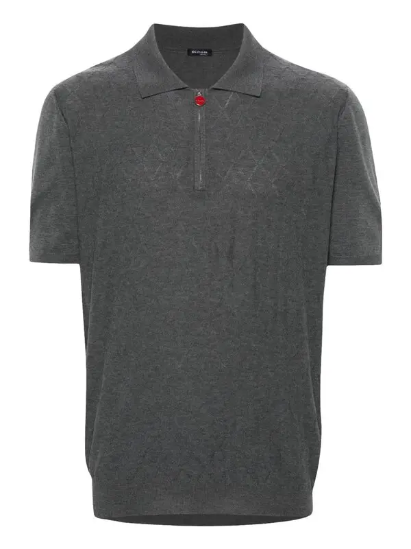 Kiton Knitted Polo Shirt - Grey