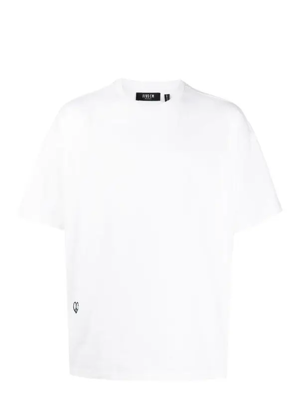 FIVE CM Heart Peace-print Cotton T-shirt - White