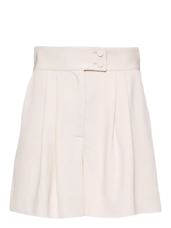 STYLAND Pleated High-waist Tailored Shorts - Neutrals