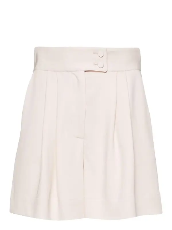 STYLAND Pleated High-waist Tailored Shorts - Neutrals