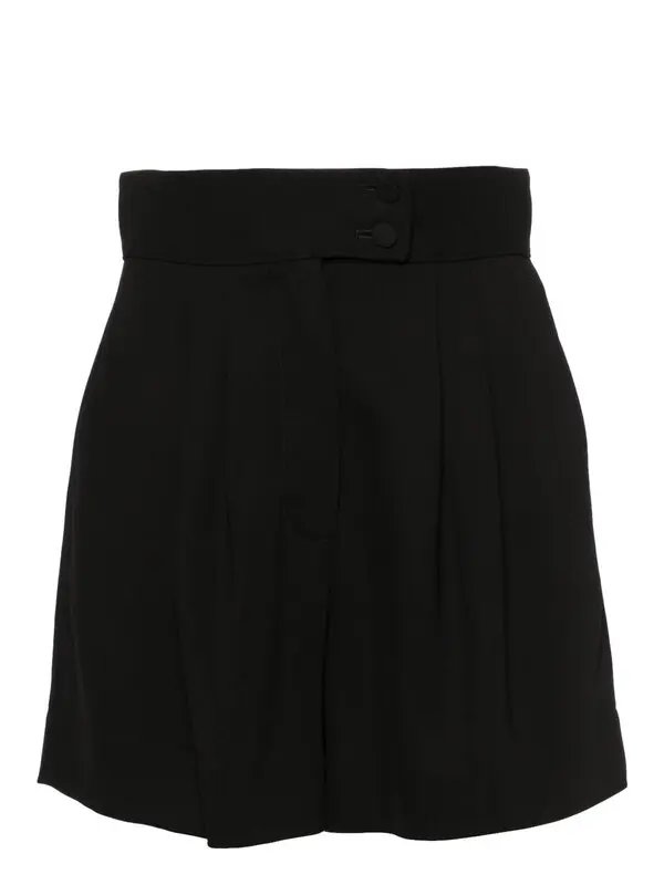 STYLAND Pleated High-waist Tailored Shorts - Black