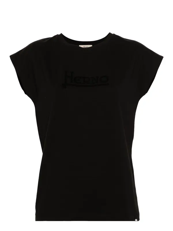 Herno Logo-embellished T-shirt - Black