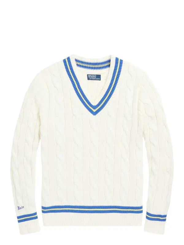 Polo Ralph Lauren Cable-knit Cotton-blend Jumper - White