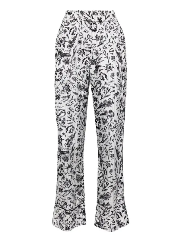 Off-White Tattoo-print Pyjama Pants - White