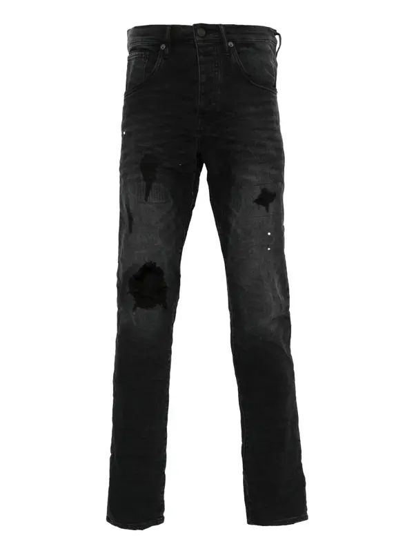 PURPLE BRAND Mid-rise Skinny Jeans - Black