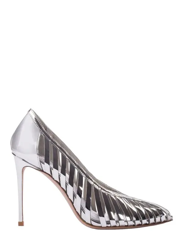 LE SILLA Cage Leather Pumps - Silver