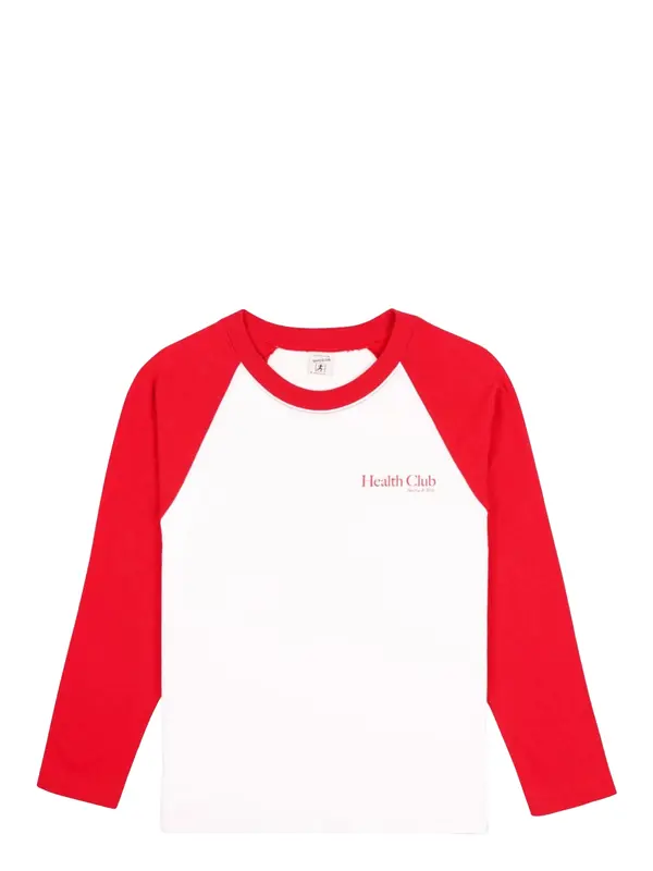 SPORTY & RICH Health Club Baseball T-shirt - White