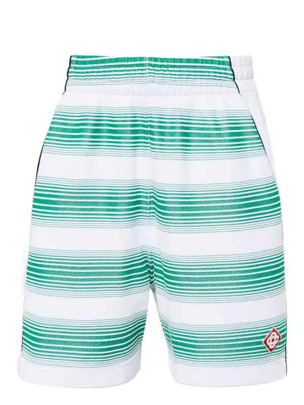 Casablanca Striped Jacquard Track Shorts - White