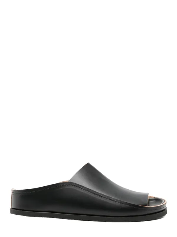 LEMAIRE Open-toe Leather Sandals - Black