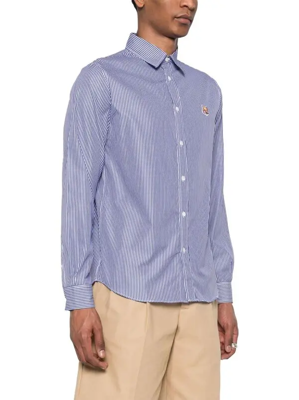 Maison Kitsuné Fox Head Cotton Shirt - Blue