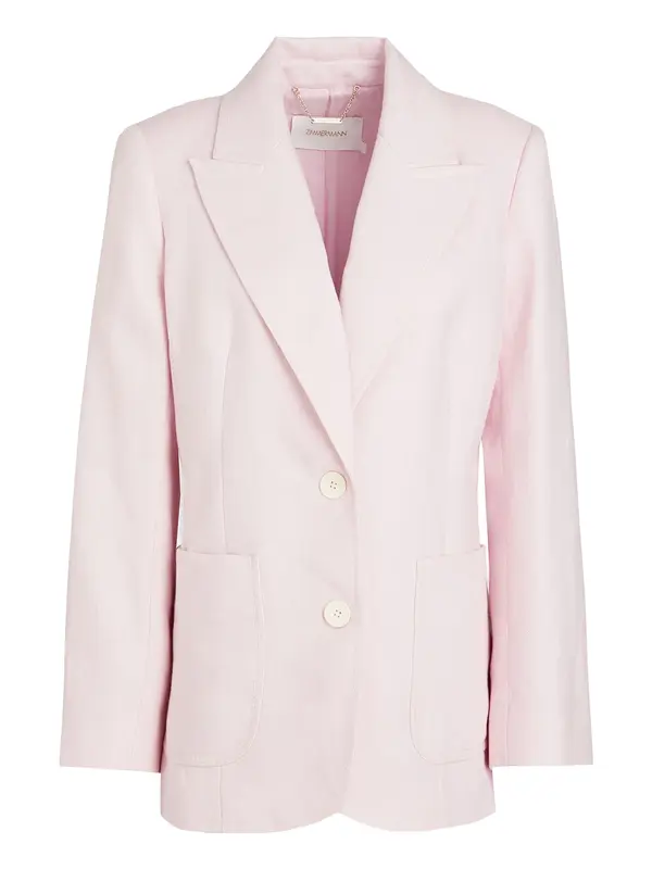 Zimmermann Linen Blazer - Baby Pink
