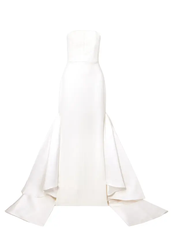 Solace London Jodi Strapless Gown - Off-white