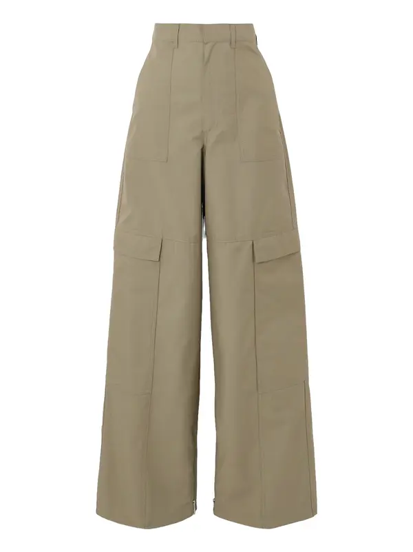 Loewe Cotton-blend Twill Straight-leg Cargo Trousers - Green