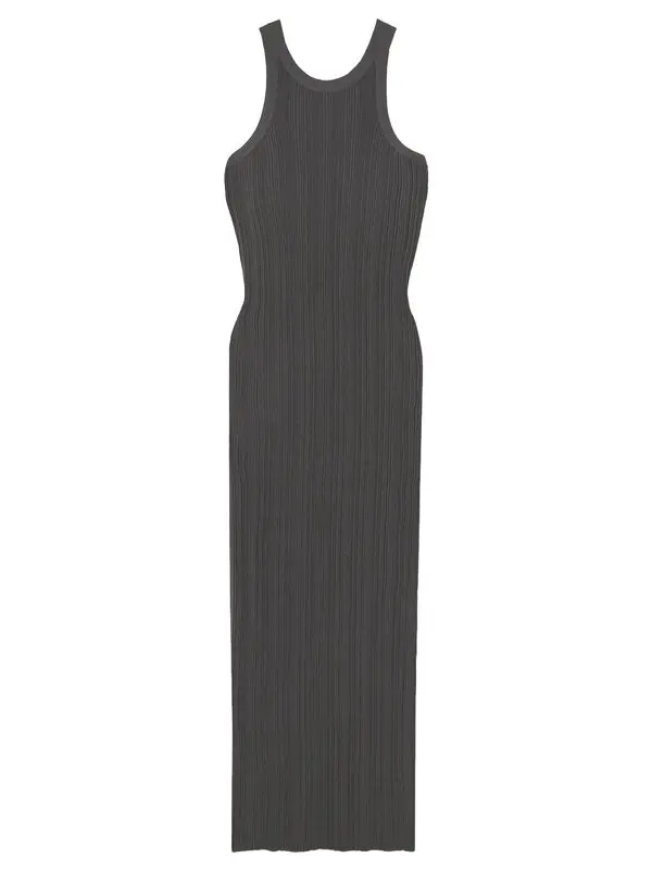 TOTEME Ribbed-knit Maxi Dress - Gray