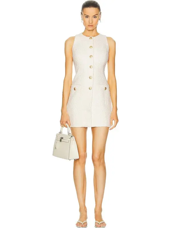 L'academie By Marianna Dapheen Mini Dress - Light Beige