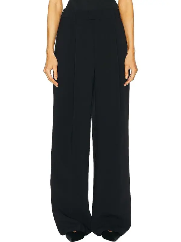 L'academie By Marianna Gulia Twill Suiting Trousers - Black