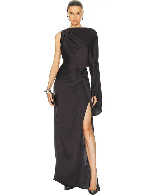 L'academie By Marianna Cassia Gown - Dark Brown
