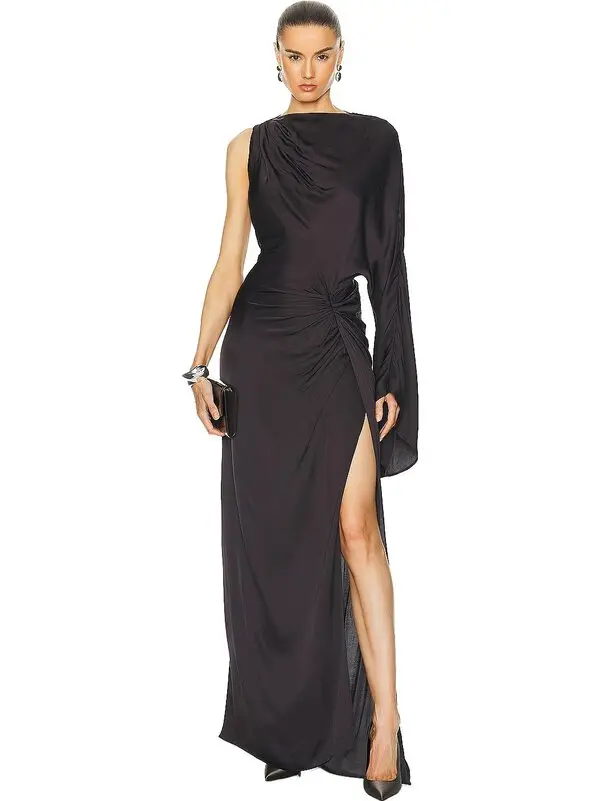 L'academie By Marianna Cassia Gown - Dark Brown