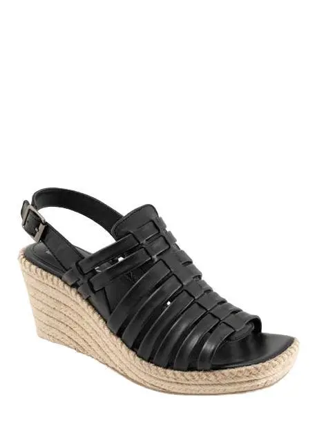 SOFTWALK® Havana Espadrille Wedge Sandals - Black