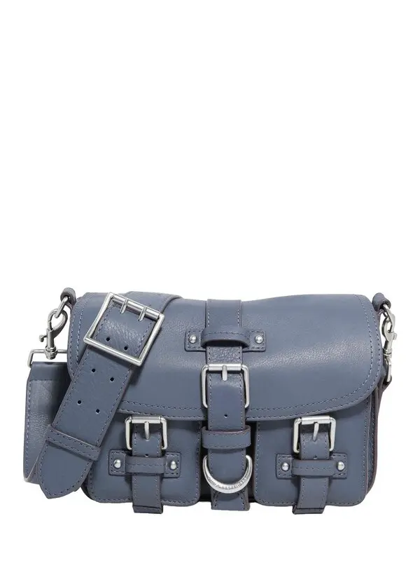 AIMEE Saddle Up Leather Crossbody Bag - Soft Ink