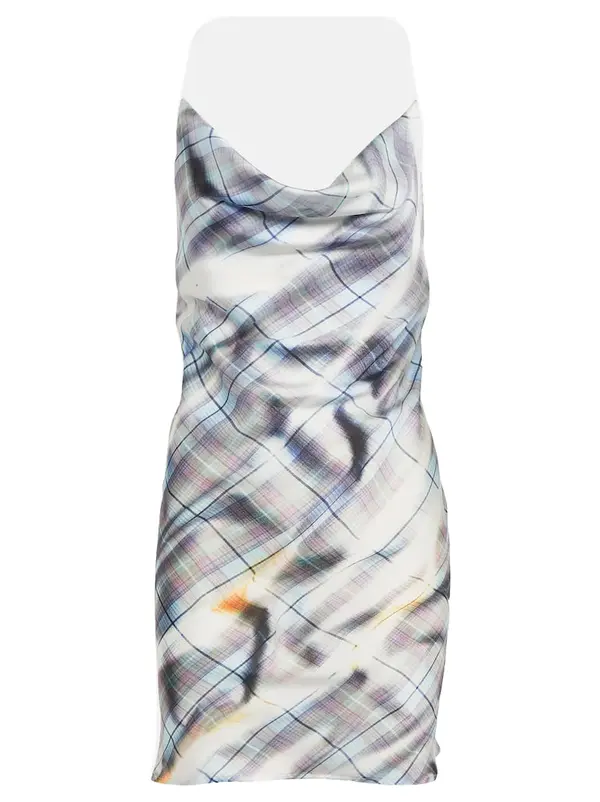 Y/project Invisible Strap Satin Slip Dress - Multicoloured