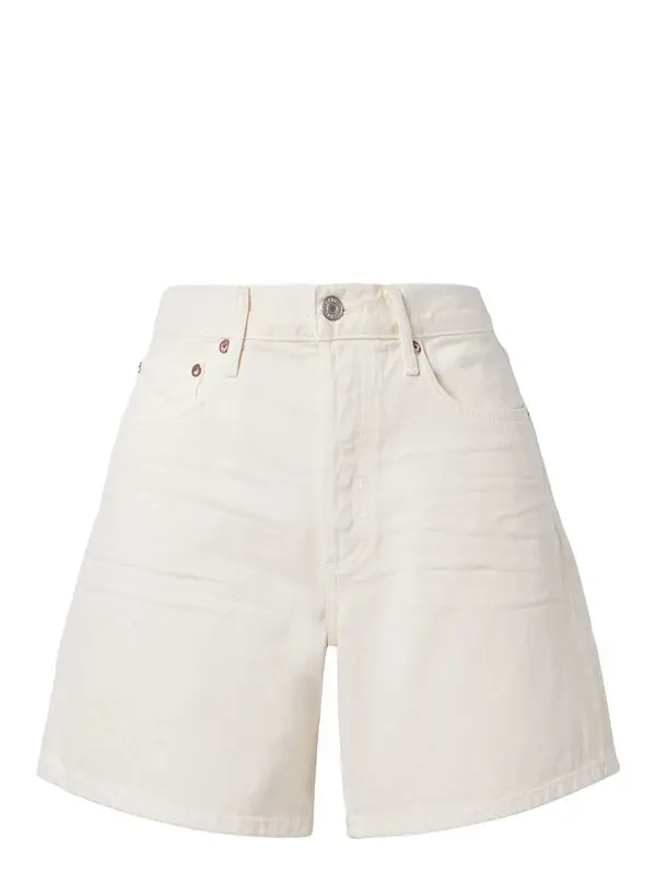 AGOLDE Dame Denim Shorts - Cream