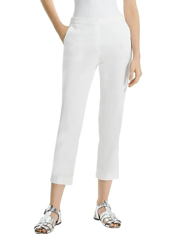 Theory Treeca 'good Linen' Pull-on Pants - White