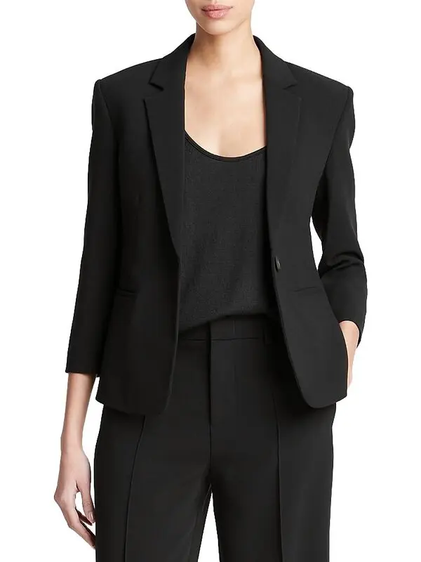 Vince Shrunken One-button Blazer - Black