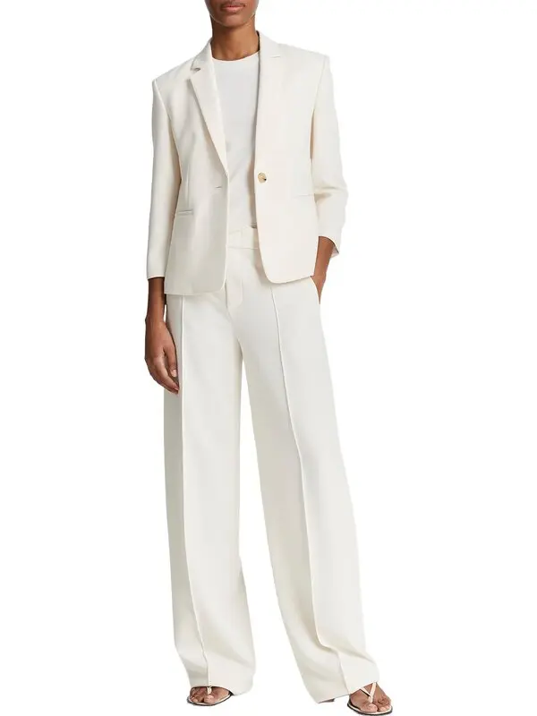 Vince Shrunken One-button Blazer - Off White