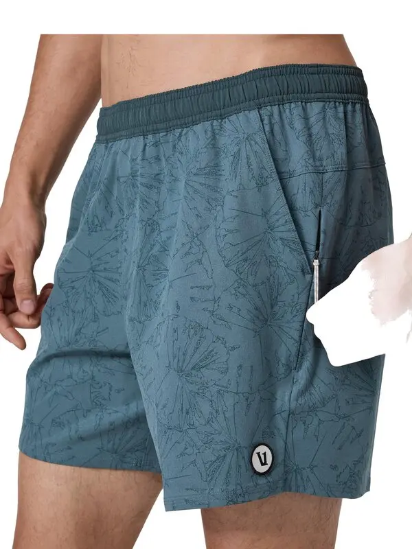 Vuori Maverick Volley Shorts - Light Deep Sea Water Lily