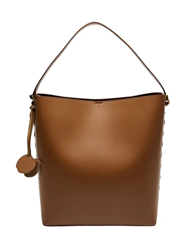 Stella McCartney Lace-up Faux Leather Tote - Tan