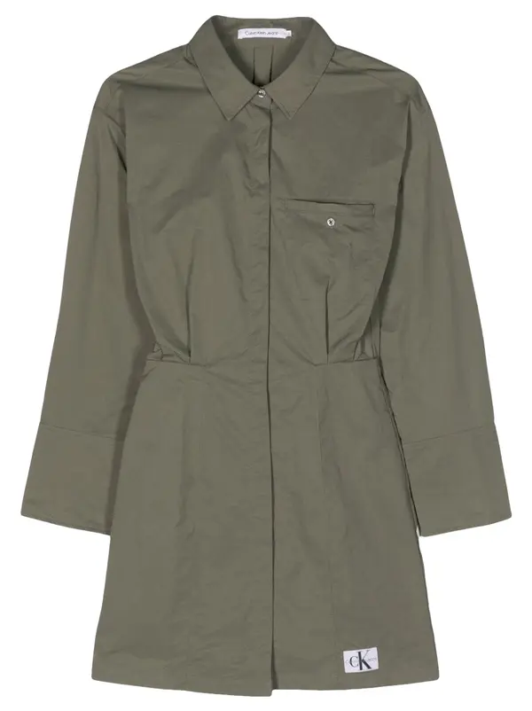 Calvin Klein Long-sleeve Shirt Dress - Green