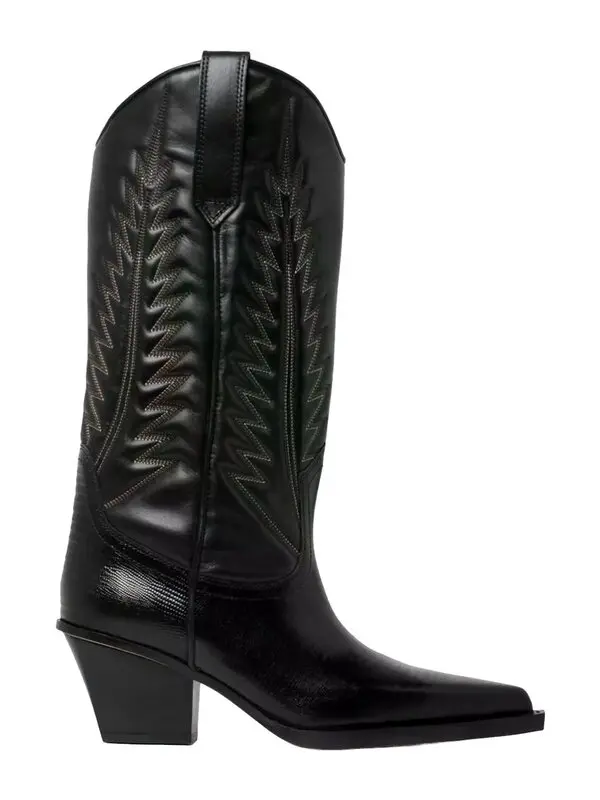 Paris Texas 65mm Texan Boots - Black