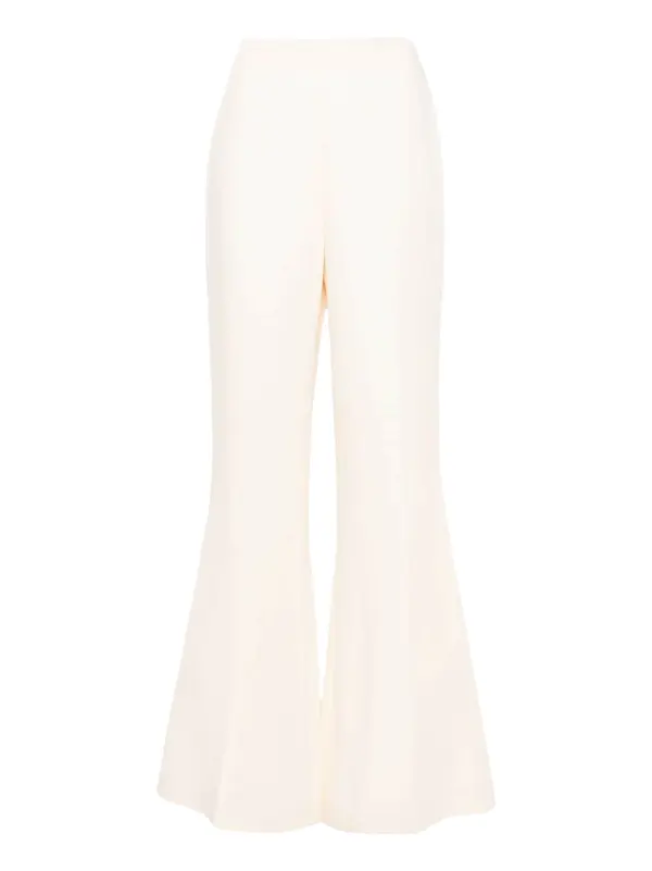 TWINSET Pressed-crease Flared Trousers - Neutrals