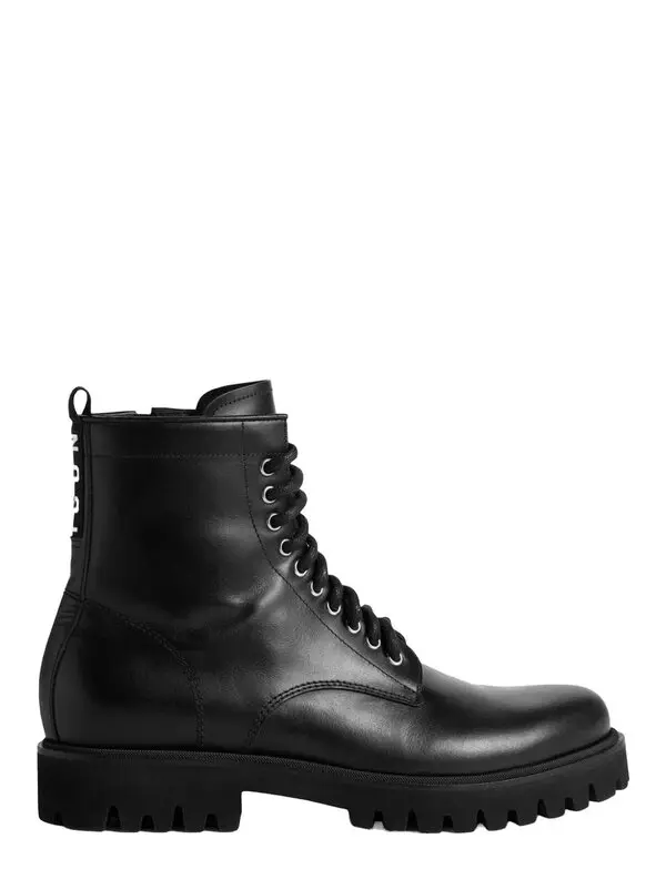 Dsquared2 Icon Leather Ankle Boots - Black