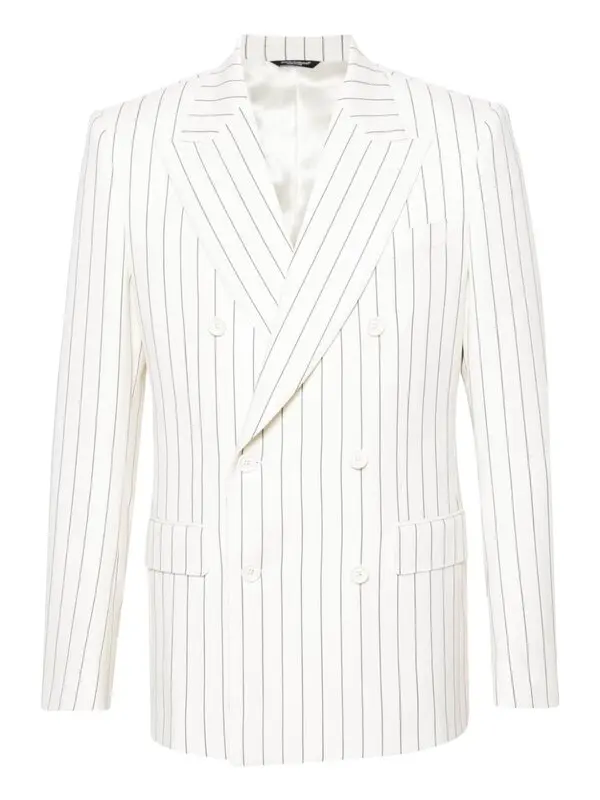 Dolce & Gabbana Pinstriped Double-breasted Blazer - Neutrals