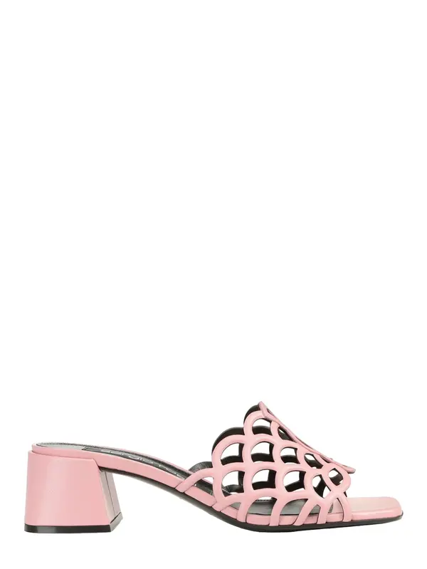 SERGIO ROSSI Mermaid 45mm Leather Sandals - Pink