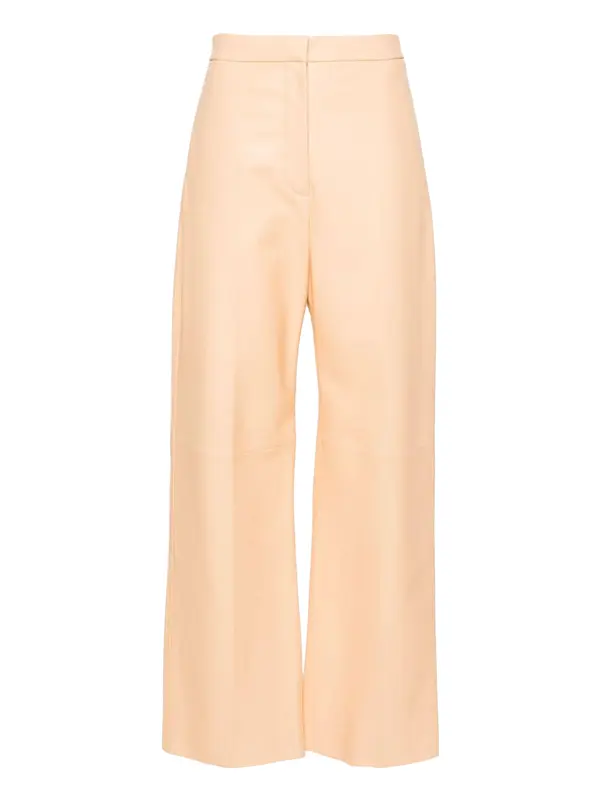 Fabiana Filippi Wide-leg Leather Trousers - Neutrals