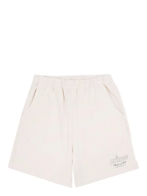 SPORTY & RICH Cotton Track Shorts - Neutrals