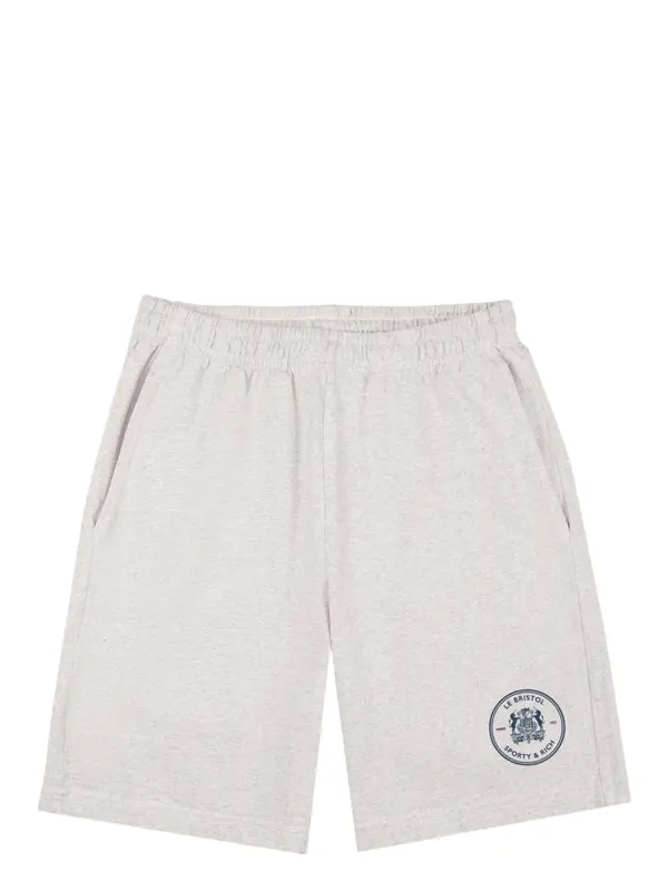 SPORTY & RICH Bristol Crest Track Shorts - Grey