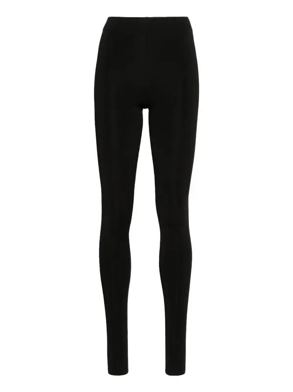 Fabiana Filippi High-waist Ribbed-knit Leggings - Black
