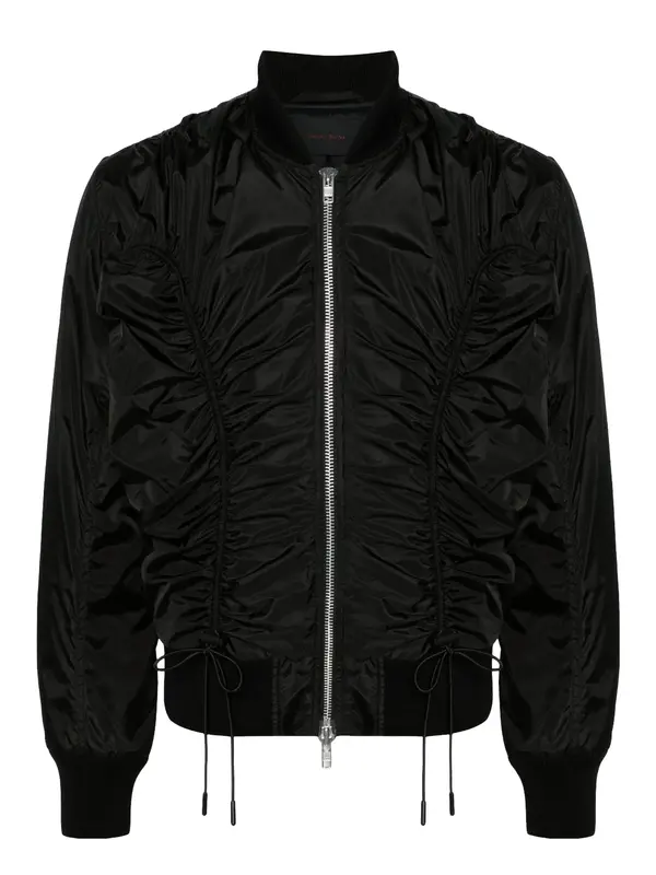 Simone Rocha Ruched Bomber Jacket - Black
