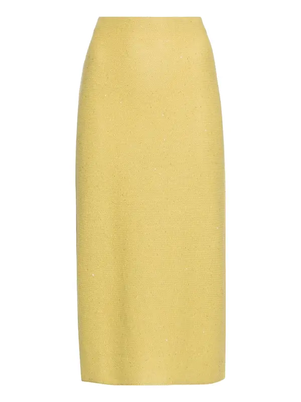 Fabiana Filippi Sequin-embellished Pencil Skirt - Green