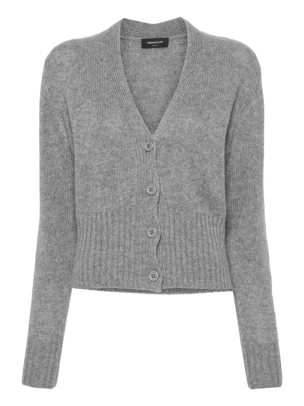 Fabiana Filippi Mélange Cashmere Cardigan - Grey