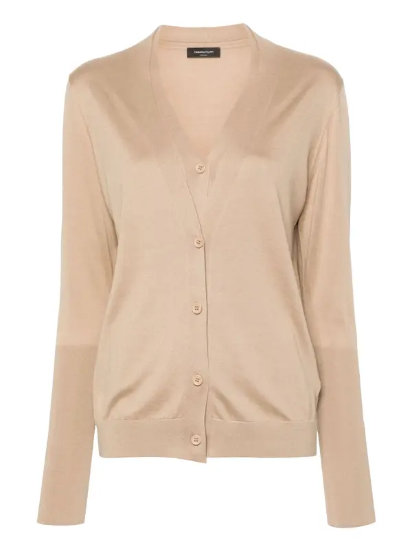 Fabiana Filippi Layered-detail Cardigan - Neutrals