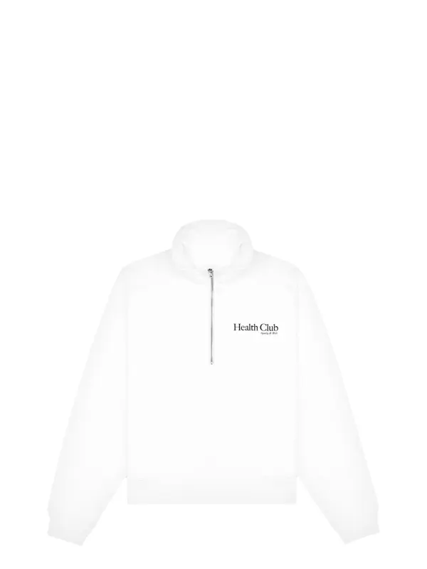 SPORTY & RICH Health Club Quarter-zip Sweatshirt - White