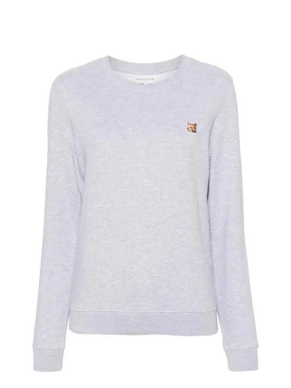 Maison Kitsuné Fox Head Cotton Sweatshirt - Grey