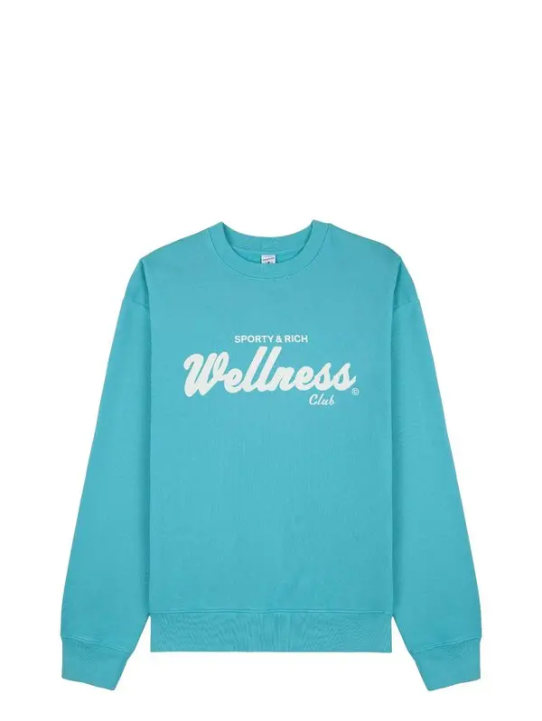 SPORTY & RICH Logo-print Sweatshirt - Blue