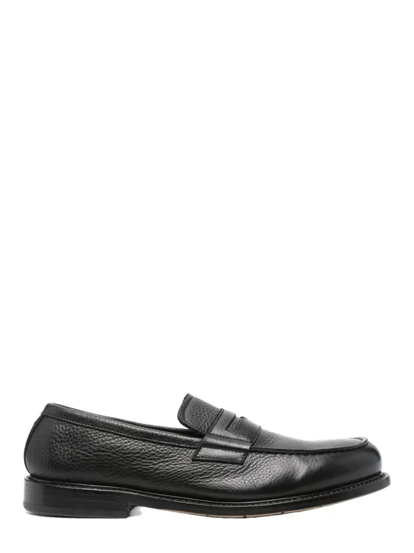 Premiata Grained Leather Loafers - Black