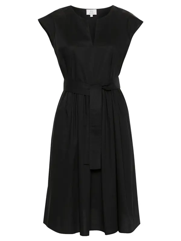 Woolrich Belted Cotton Dress - Black